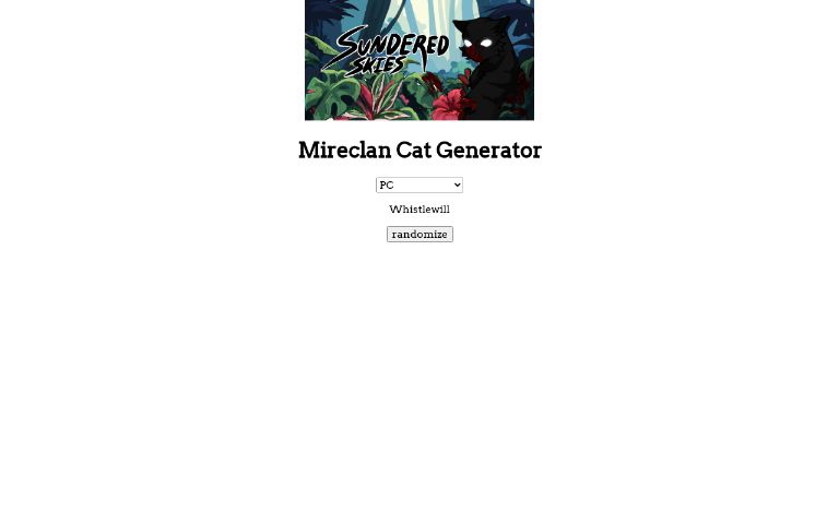 Mireclan Cat Generator