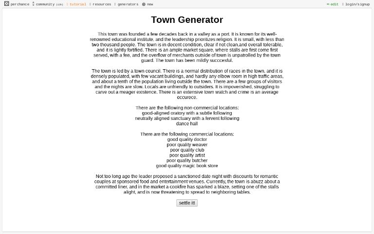 Town Generator
