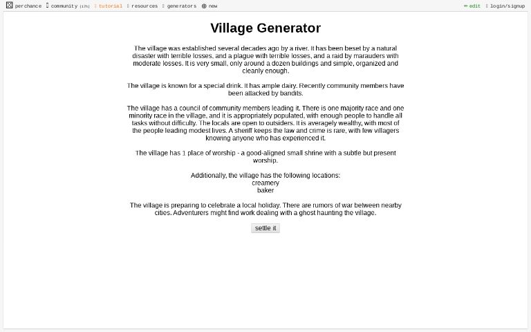 Village Generator