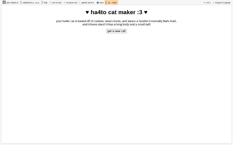 ♥ ha4to cat maker :3 ♥ ― Perchance Generator