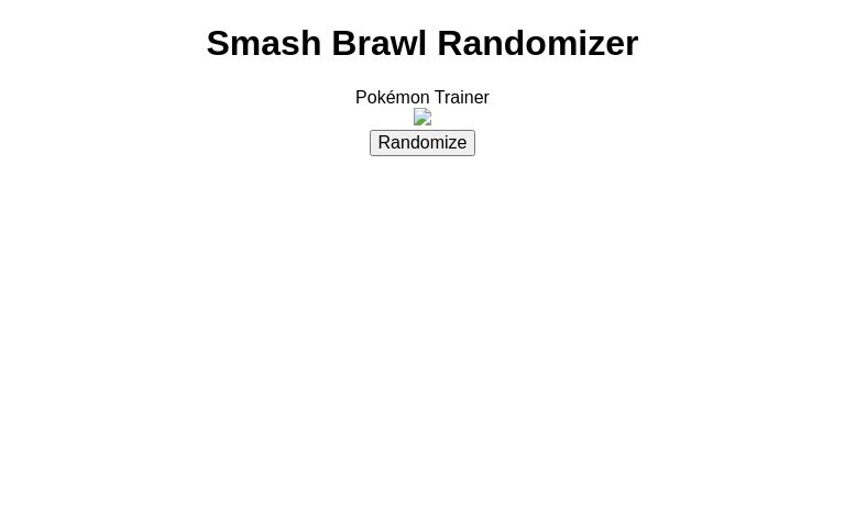 Smash Brawl Randomizer ― Perchance Generator