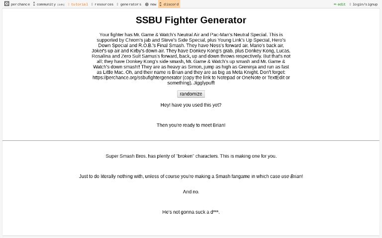SSBU Fighter Generator