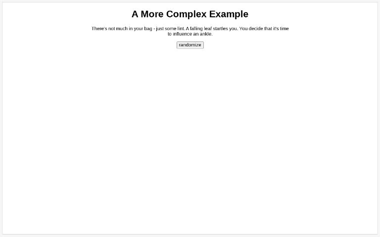 A More Complex Example ― Perchance Generator