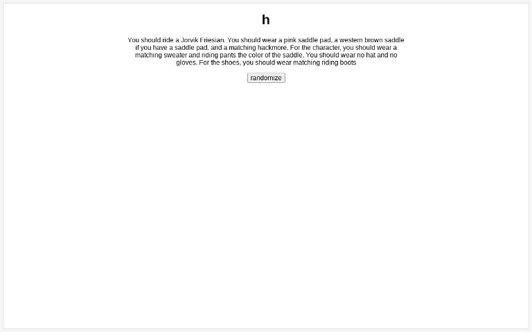 h ― Perchance Generator