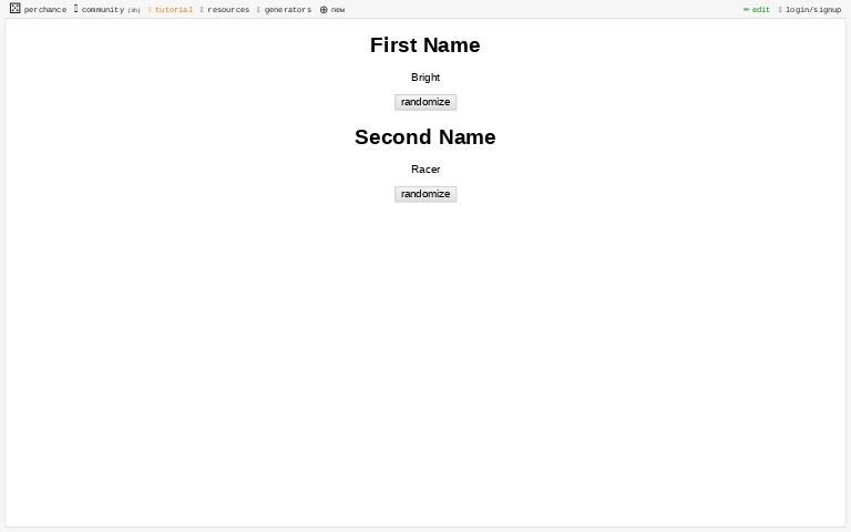 First Name ― Perchance Generator