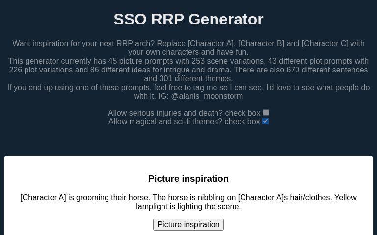 SSO RRP Generator