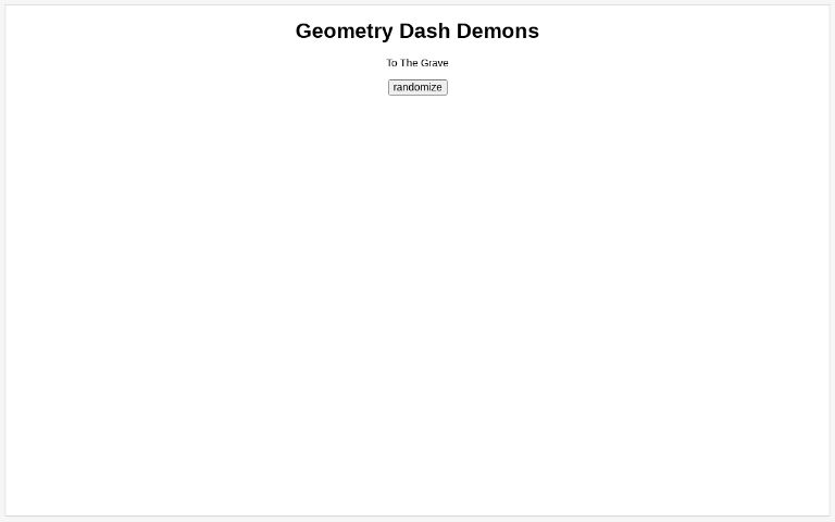 Geometry Dash Demons ― Perchance Generator