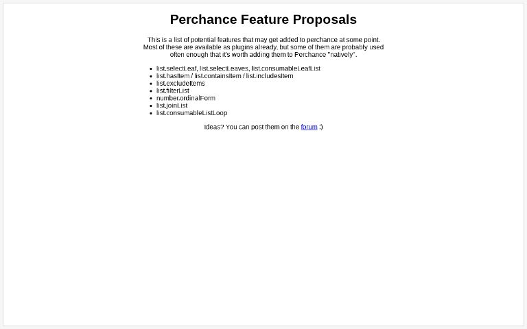 Perchance Feature Proposals ― Perchance Generator