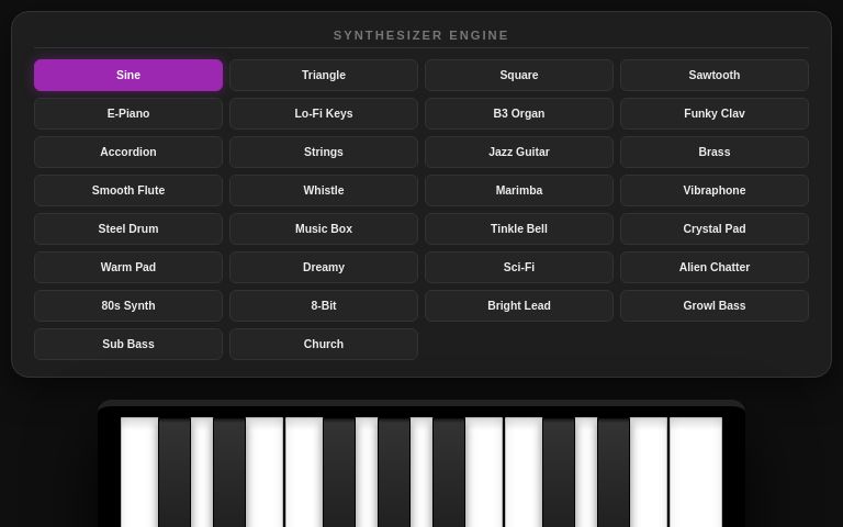 Synthesizer Engine ― Perchance Generator