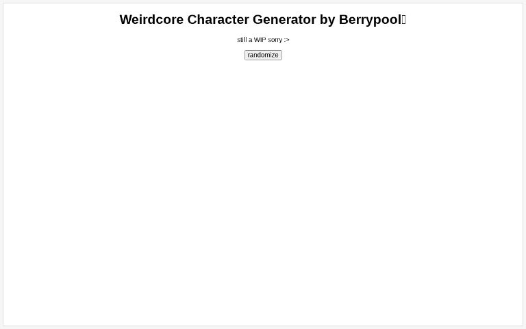 Weirdcore Character Generator by Berrypool💗