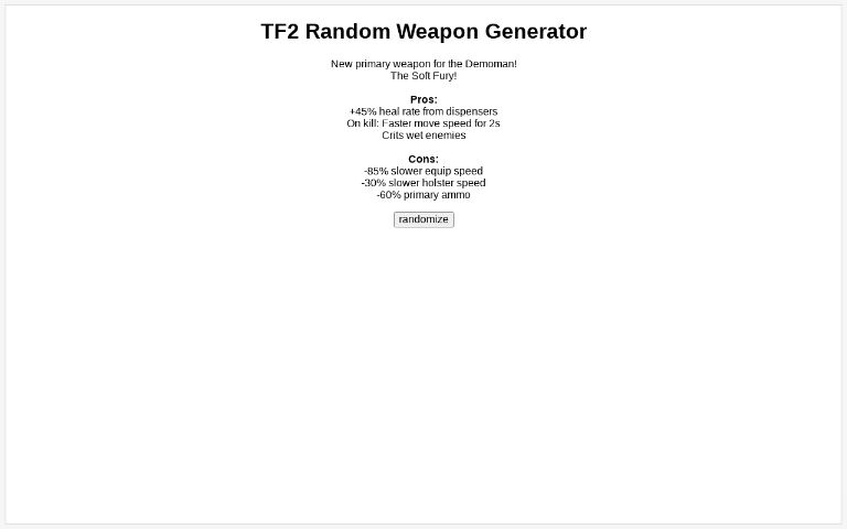 TF2 Random Weapon Generator