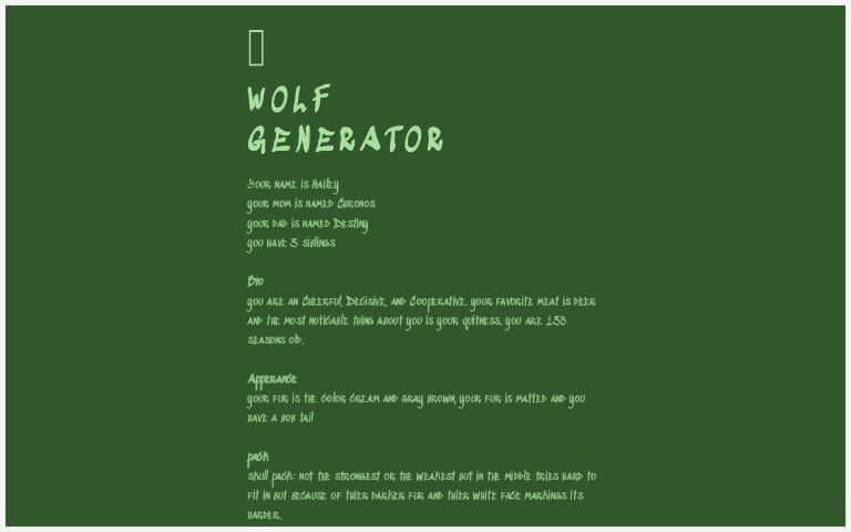 Wolf Generator