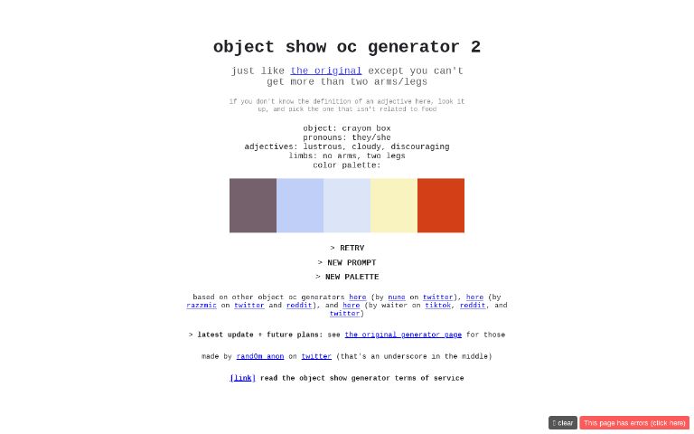 object show oc generator 2