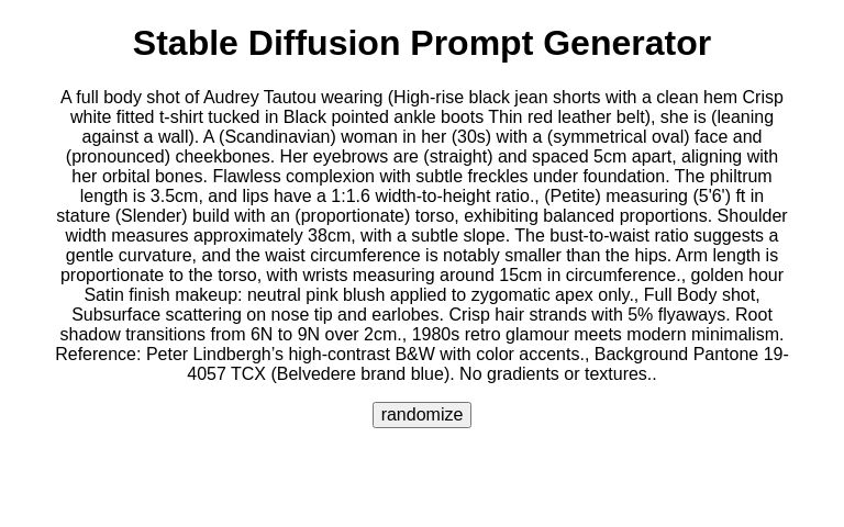Stable Diffusion Prompt Generator