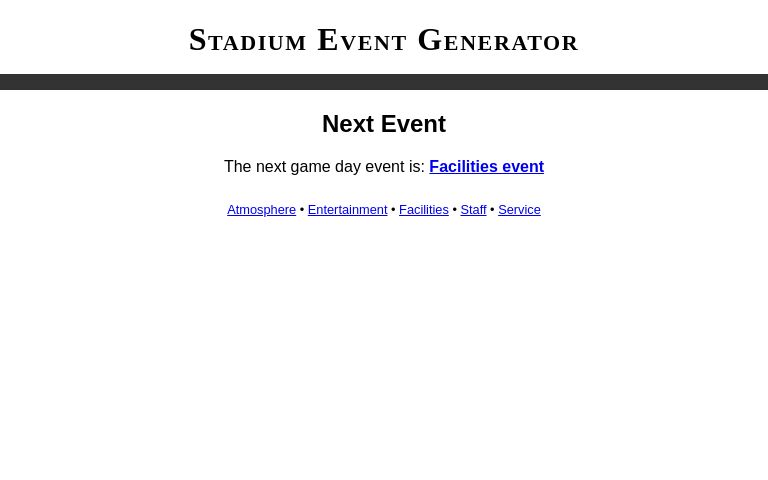 Stadium Event Generator