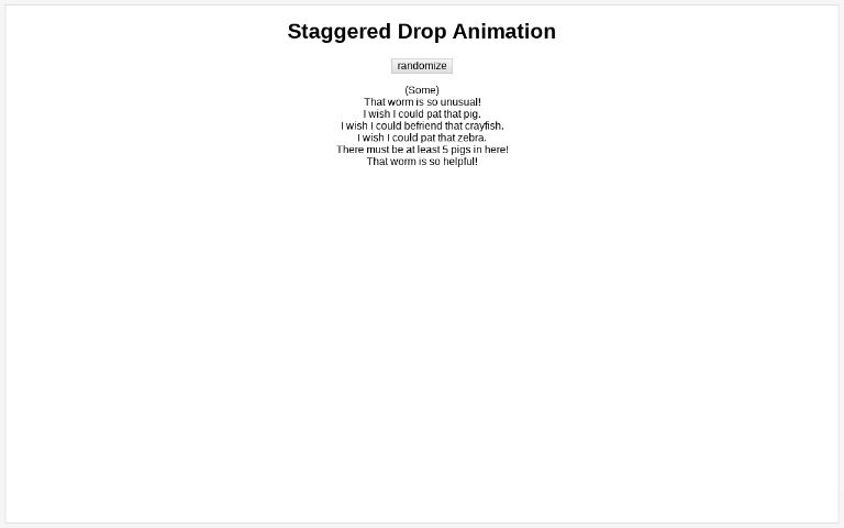 Staggered Drop Animation ― Perchance Generator