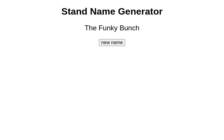 Stand Name Generator