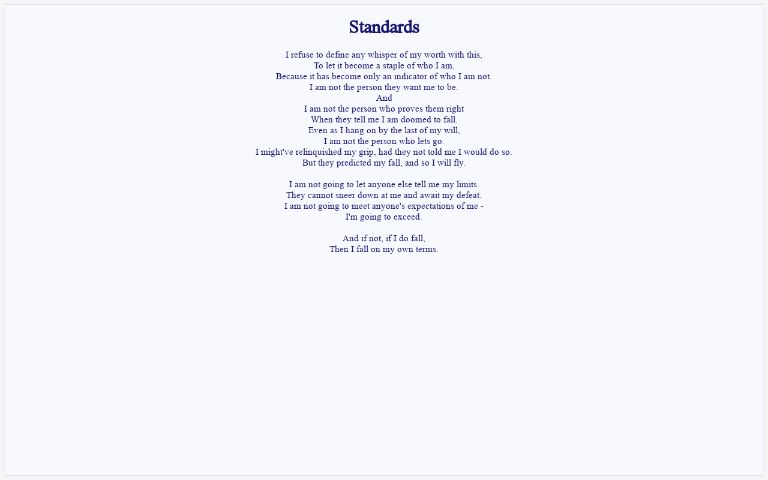 Standards ― Perchance Generator