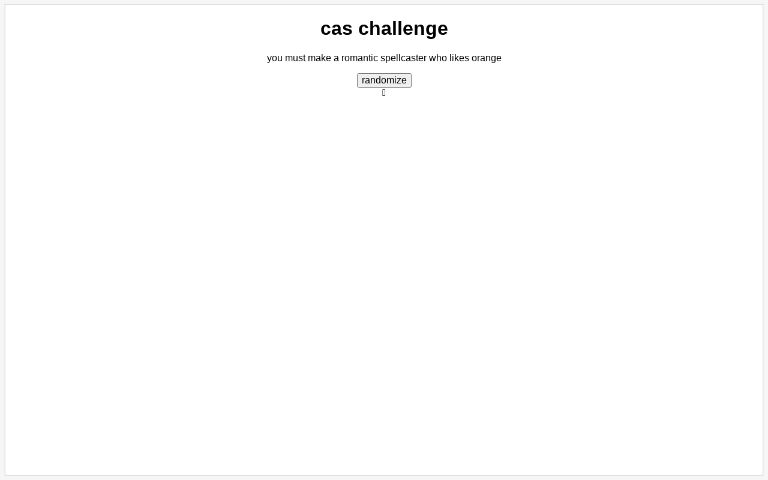 cas challenge ― Perchance Generator