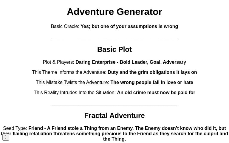 Adventure Generator
