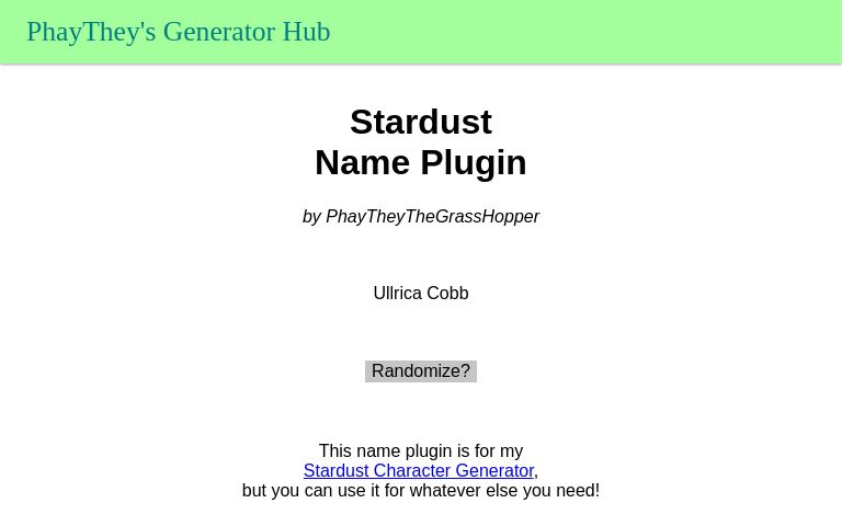 Stardust Name Plugin