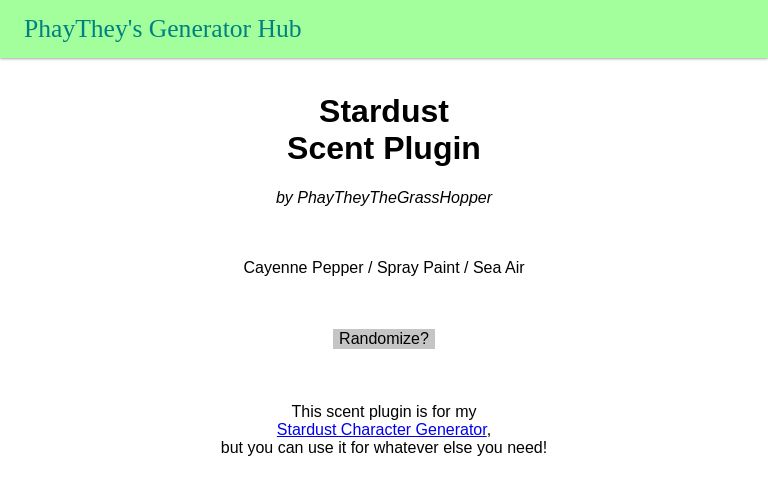 Stardust Scent Plugin