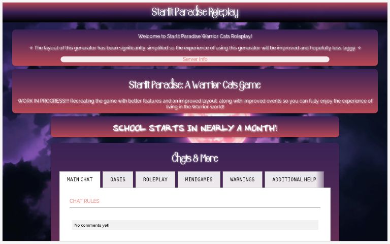 Starlit Paradise ― Perchance Generator