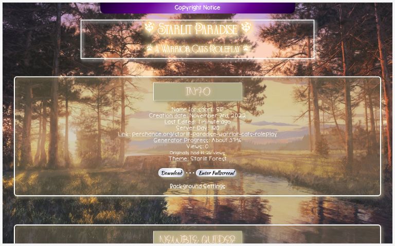 Starlit Paradise ― Perchance Generator