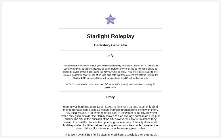 Starlight Roleplay