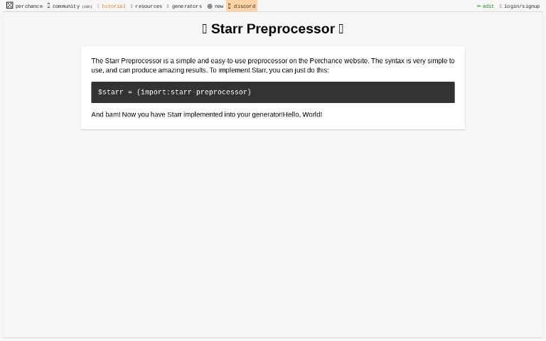 ⭐ Starr Preprocessor ⭐ ― Perchance Generator