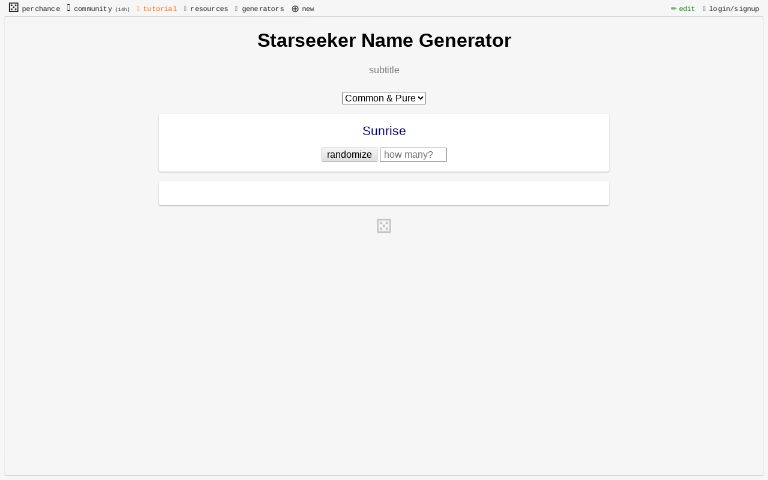 Starseeker Name Generator