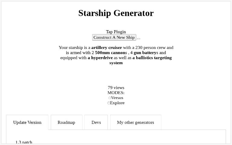 Starship Generator