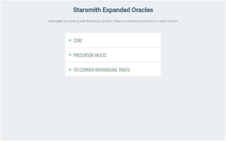 Starsmith Expanded Oracles ― Perchance Generator