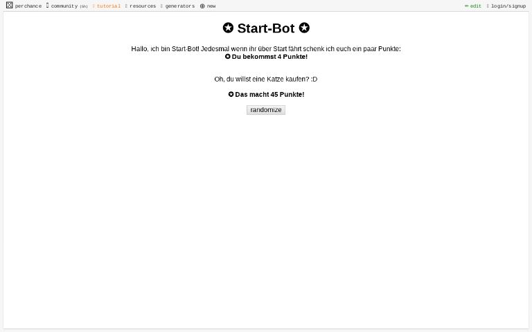 Start-Bot ― Perchance Generator