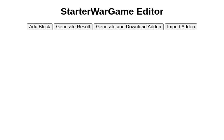 StarterWarGame Editor ― Perchance Generator