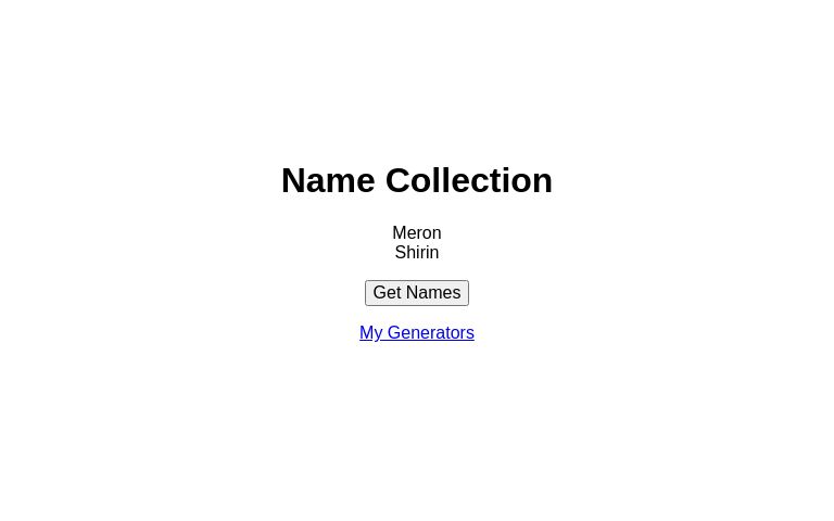 Name Collection ― Perchance Generator