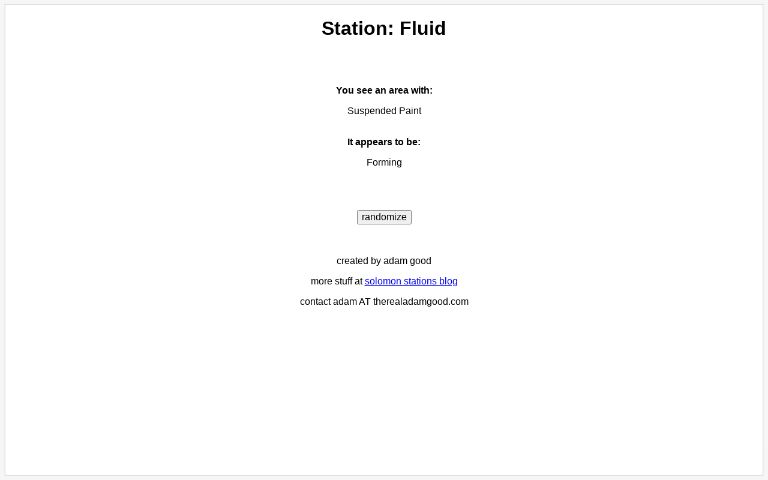 Station: Fluid ― Perchance Generator