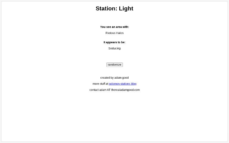 Station: Light ― Perchance Generator
