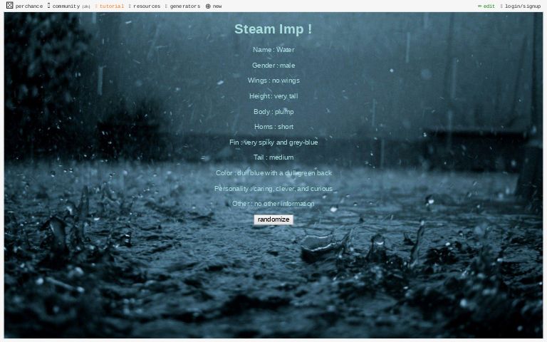 Steam Imp ! ― Perchance Generator
