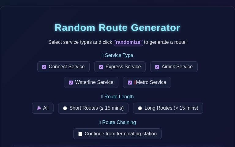 Random Route Generator