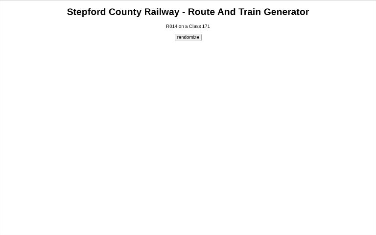 Stepford County Railway - Route And Train Generator
