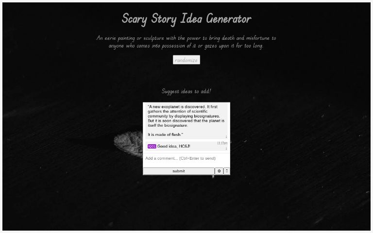 Scary Story Idea Generator
