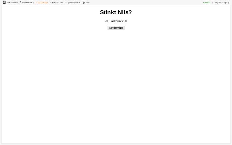 Stinkt Nils? ― Perchance Generator
