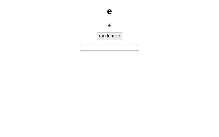e ― Perchance Generator