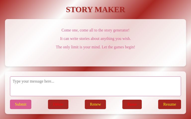STORY MAKER ― Perchance Generator