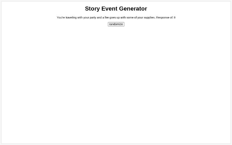 Story Event Generator