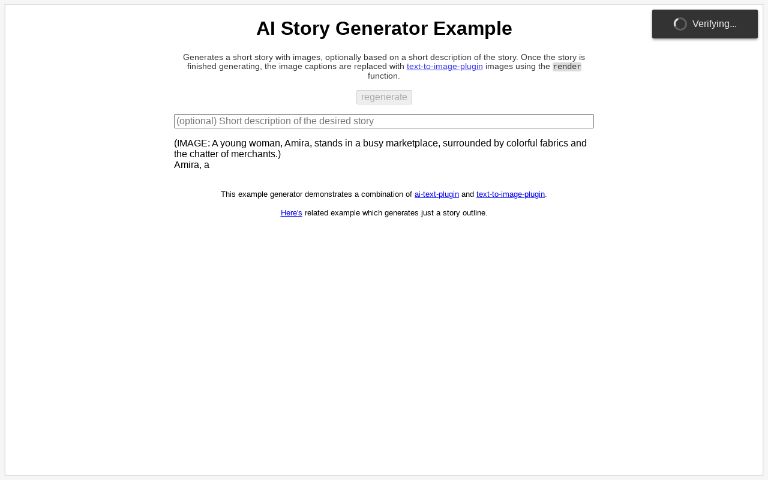 AI Story Generator Example