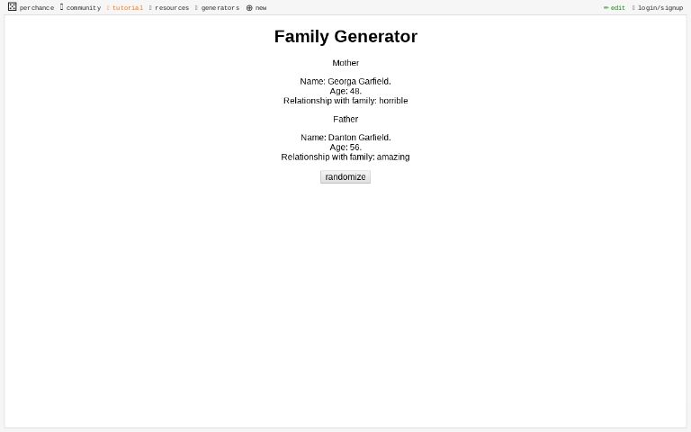 Family Generator