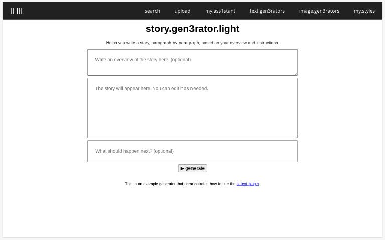 story.gen3rator.light ― Perchance Generator