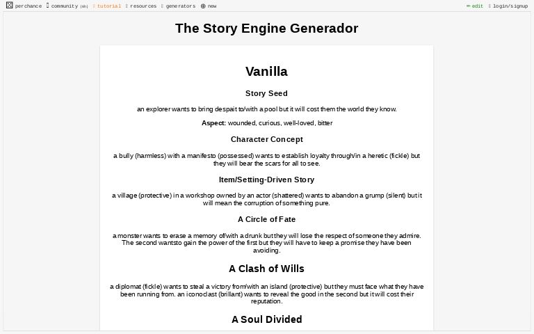 The Story Engine Generador
